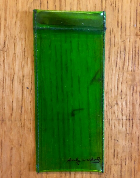 80s Andy Warhol Signed Eyeglasses Pocket Case - Gem