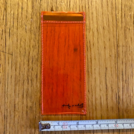 80s Andy Warhol Signed Eyeglasses Pocket Case - Gem