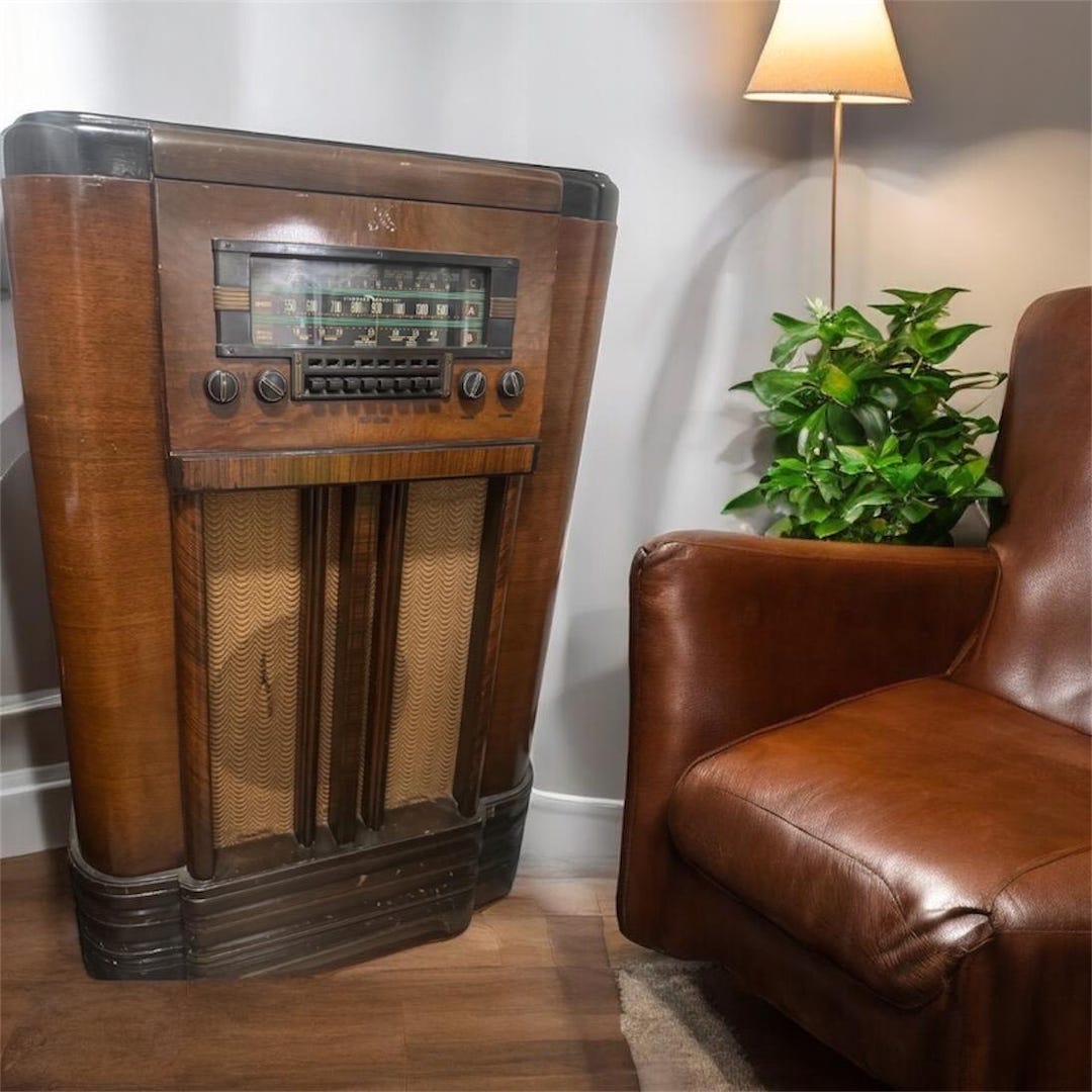 RCA Victor Model K80 Console Radio, Late 1930s Art Deco Floor Radio ...
