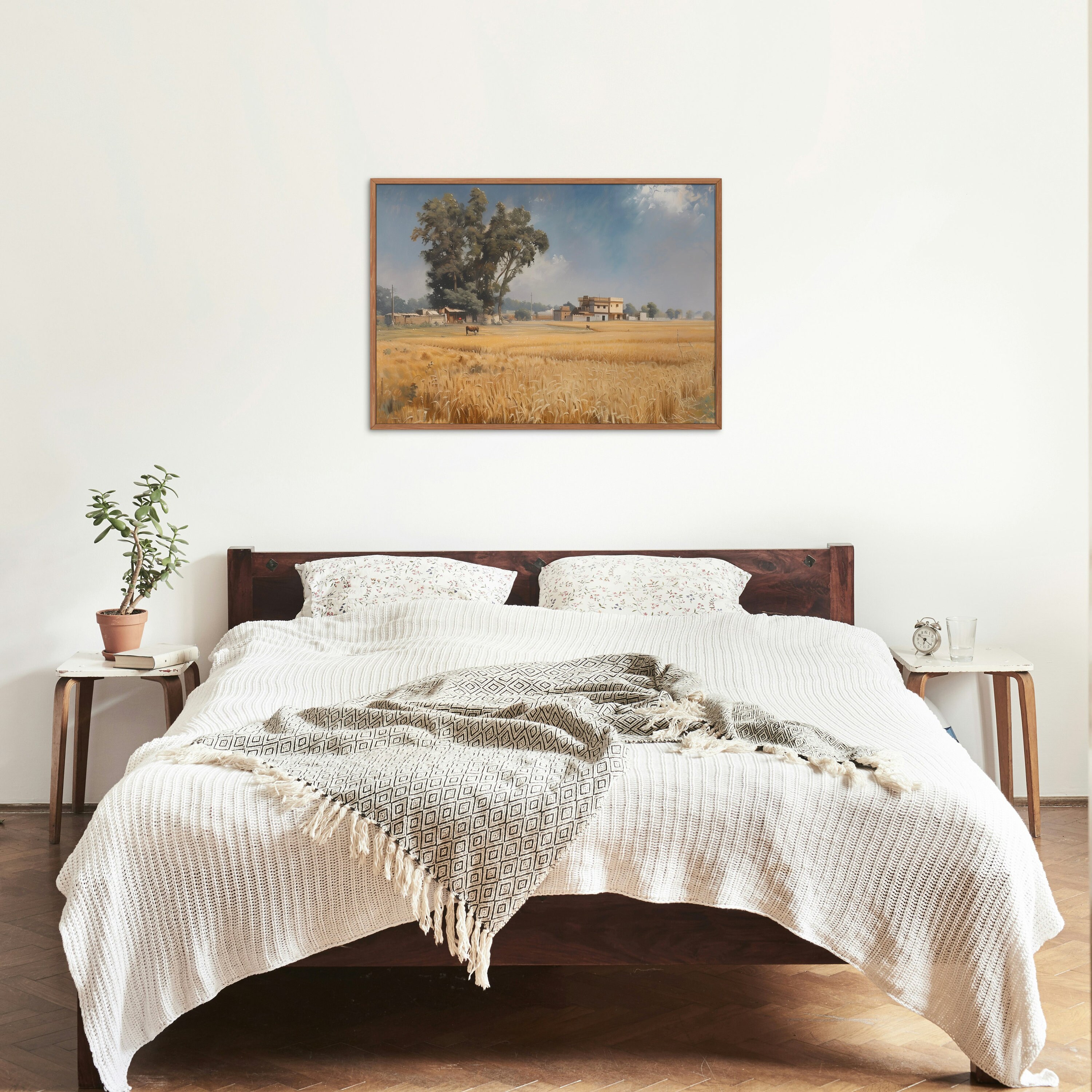 Pakistani Village | Landscape Oil Painting | Rural India Art | Rural ...