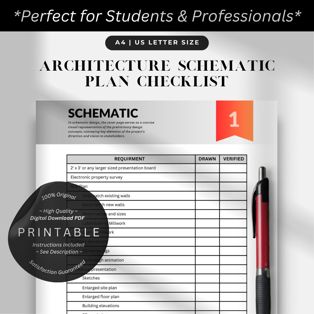 Architecture Schematic Plan Checklist Architecture Template for ...