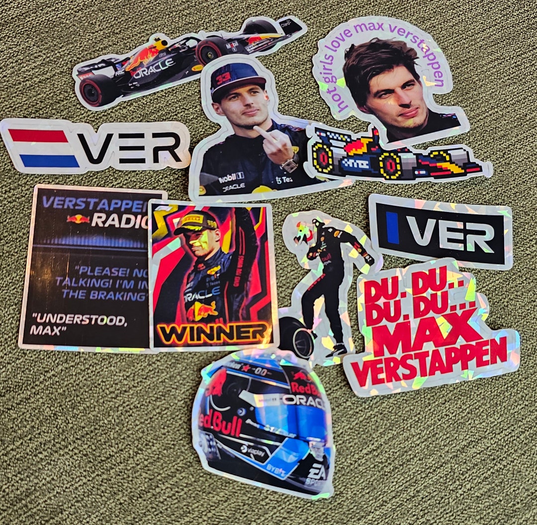 Max Verstappen Inspired Stickers X 10 / Holographic / Max / Stickers ...