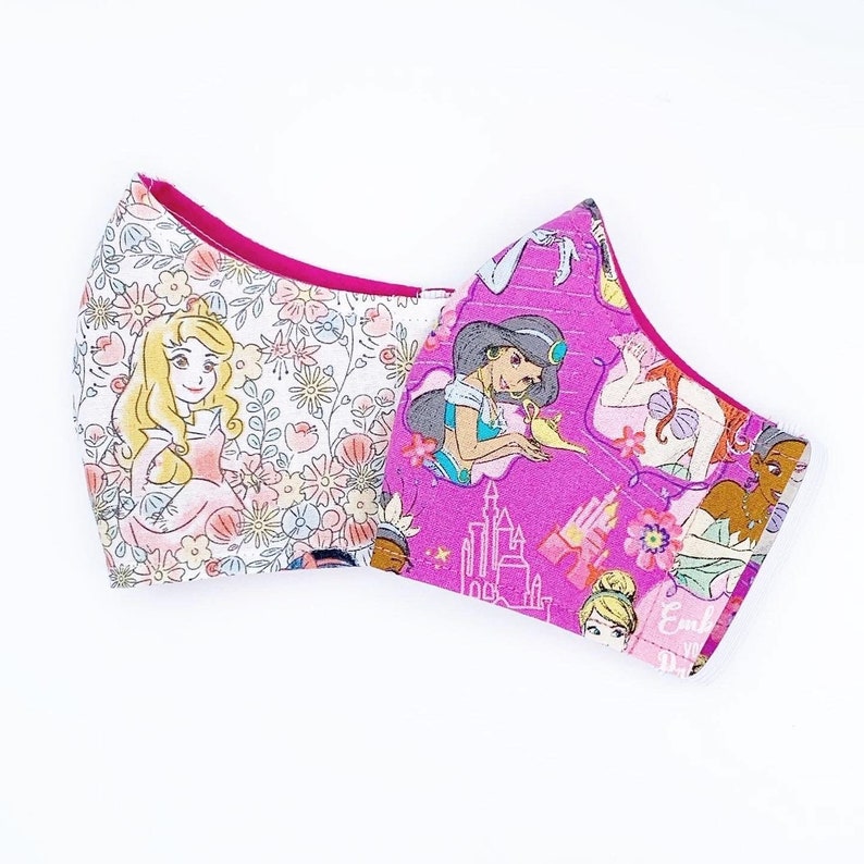 Disney Princess Face Mask Disney Princess Kids Face Mask | Etsy