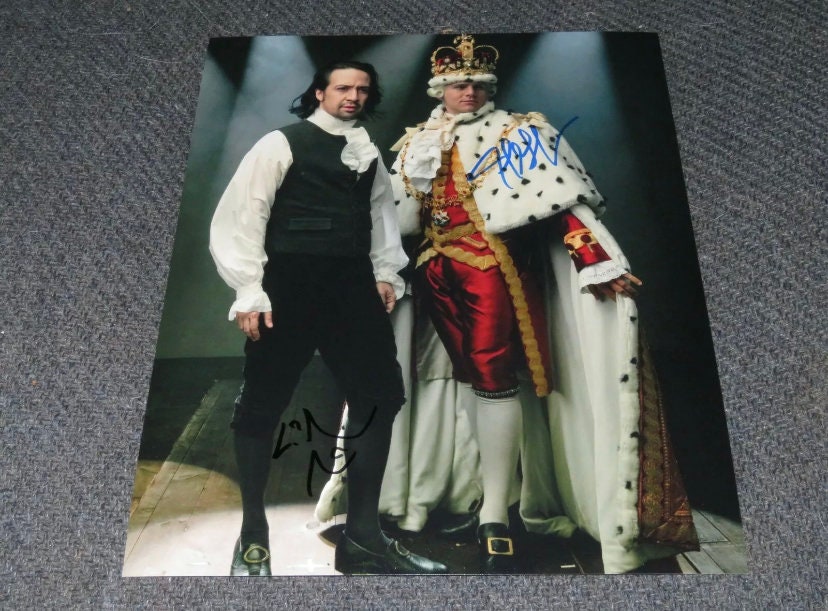 Lin-manuel Miranda Jonathan Groff Signed Autographed Hamilton Broadway ...