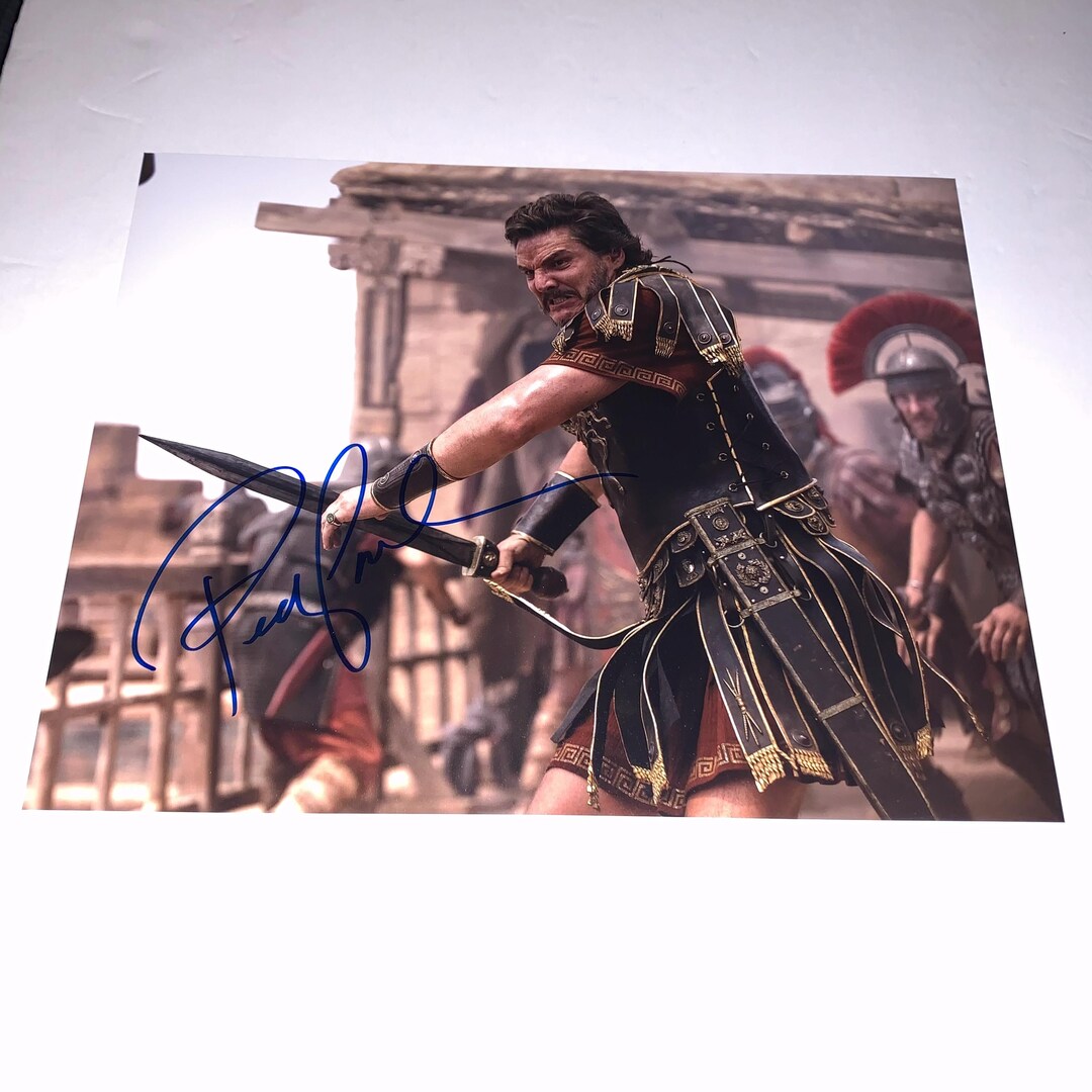 Pedro Pascal Signed Gladiator 2 Movie 11x14 Photo Last of Us Star Wars ...