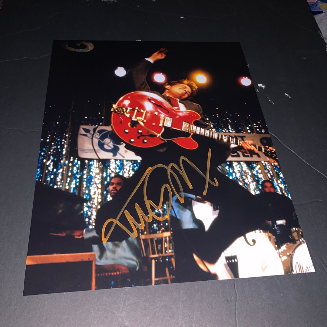Michael J Fox Signed 11x14 Photo Back to the Future Marty Mcfly Guitar ...