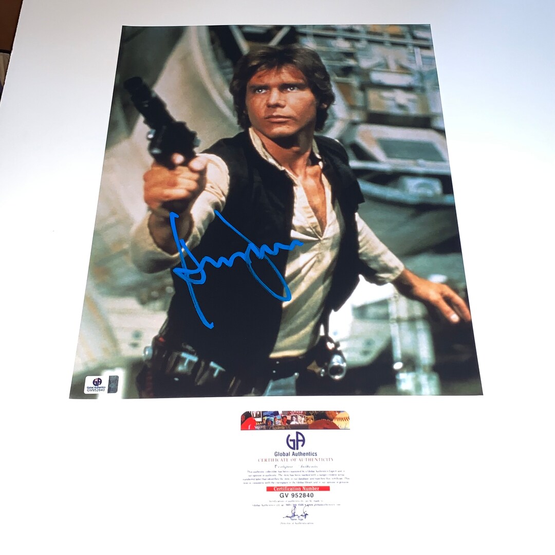Harrison Ford Signed Han Solo Star Wars 11x14 Photo With Global ...