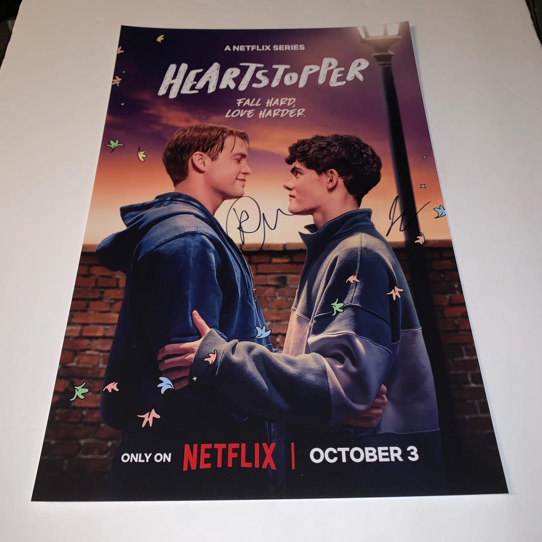 Joe Locke and Kit Connor Signed Heartstopper Season 3 Poster LGBTQ ...