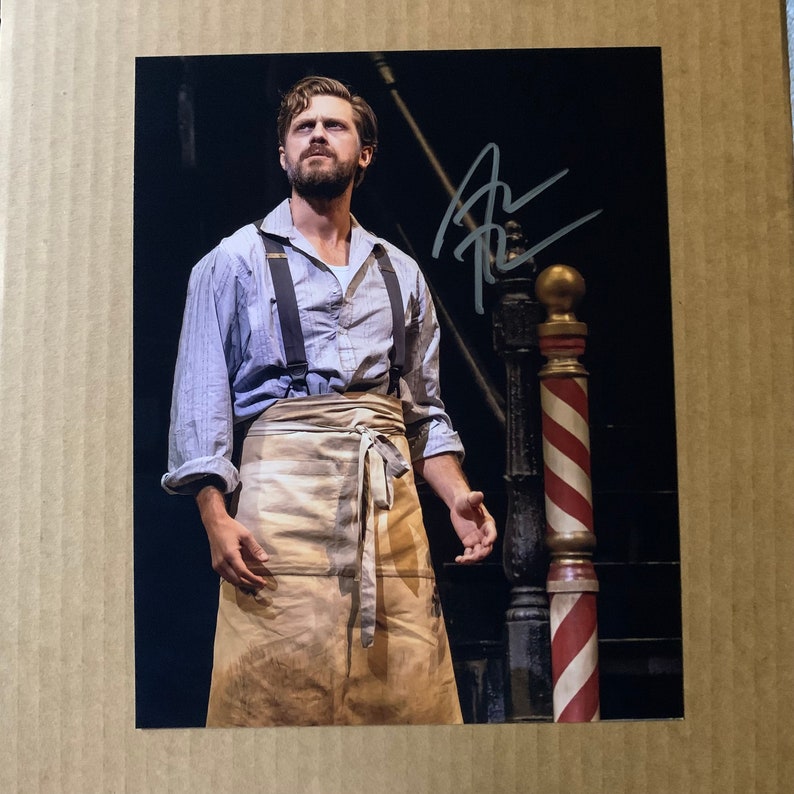 Aaron Tveit Signed Sweeney Todd Broadway 8x10 Photo B - Etsy