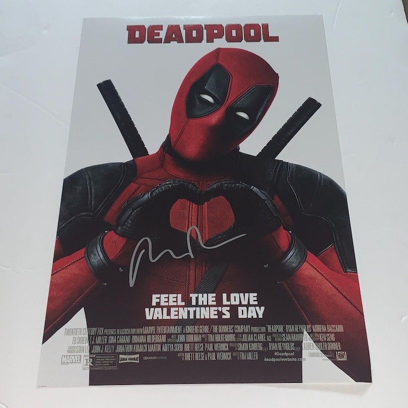 Ryan Reynolds Signed 11x17 Photo Deadpool Avengers Marvel - Etsy