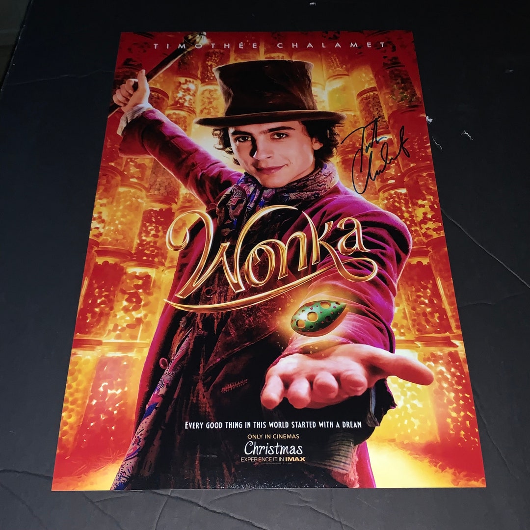 Timothee Chalamet Signed Willy Wonka Movie Poster Call Me by Your Name LGBTQ 11x17 Photo - Etsy