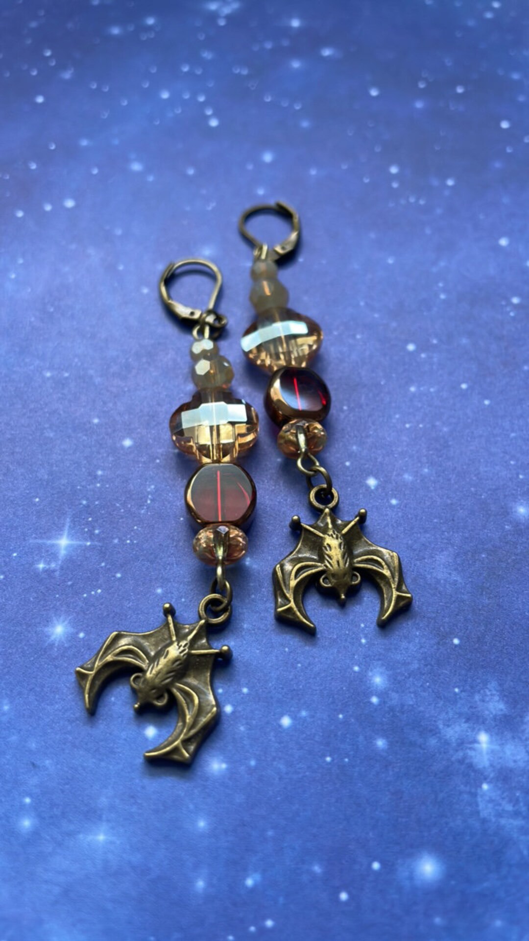 Vampire Bat Earrings: Bronze Gothic Victorian Leverback Earrings - Etsy