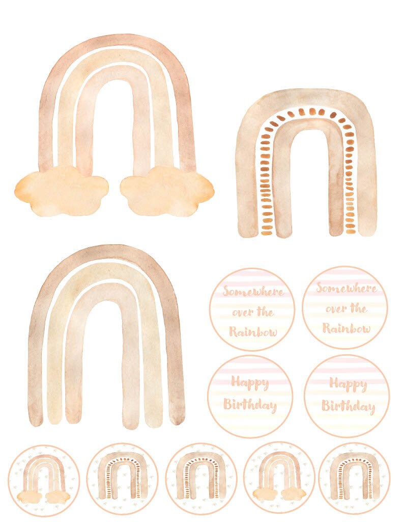 Boho Rainbow Party Pack - Etsy