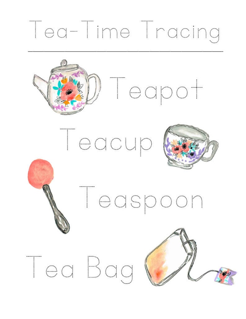 Tea Time Classroom Activity Pack - Etsy