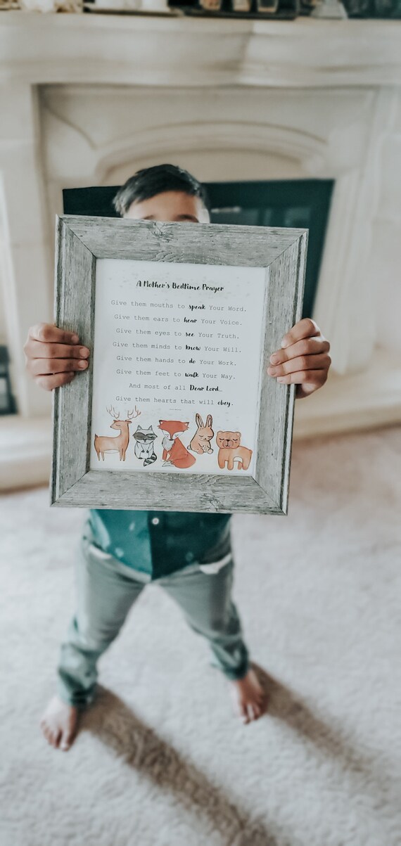 A Mother's Bedtime Prayer for Kids Room Nursery Baby | Etsy