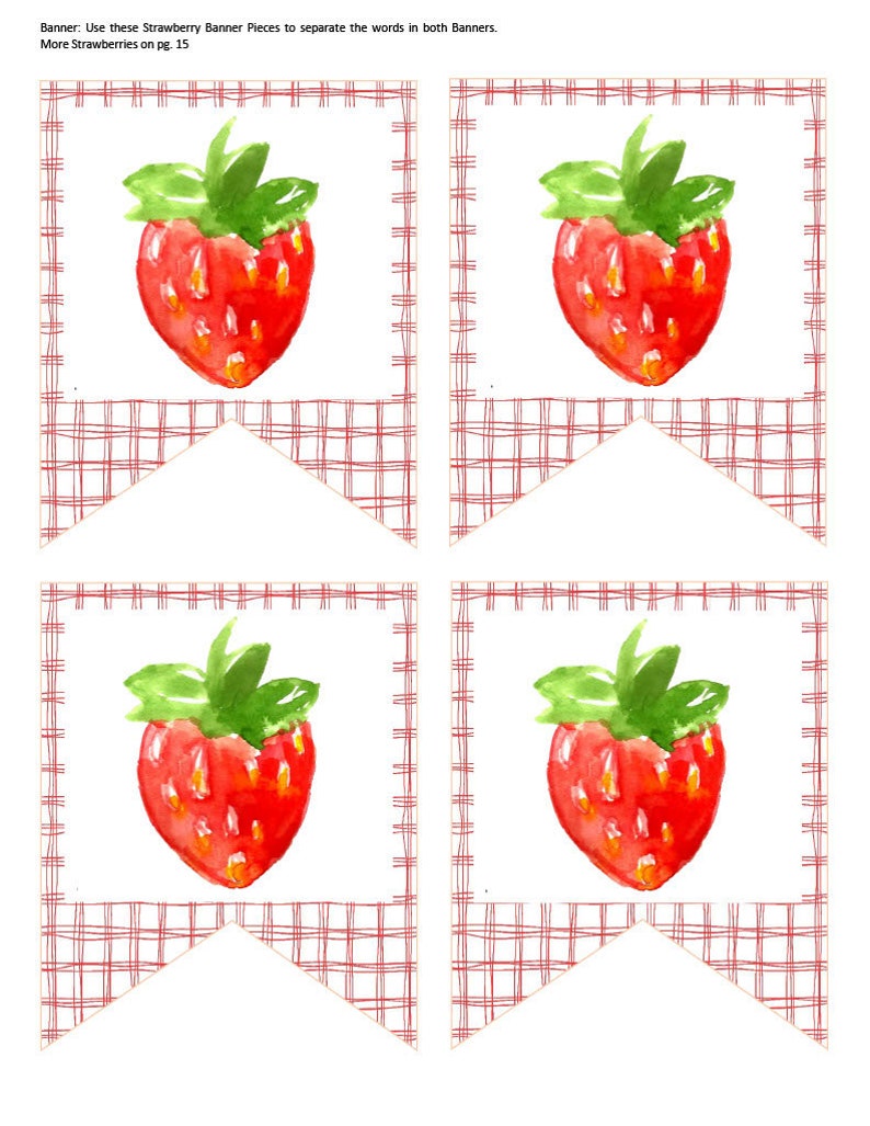 Summer Strawberry Party Pack - Etsy