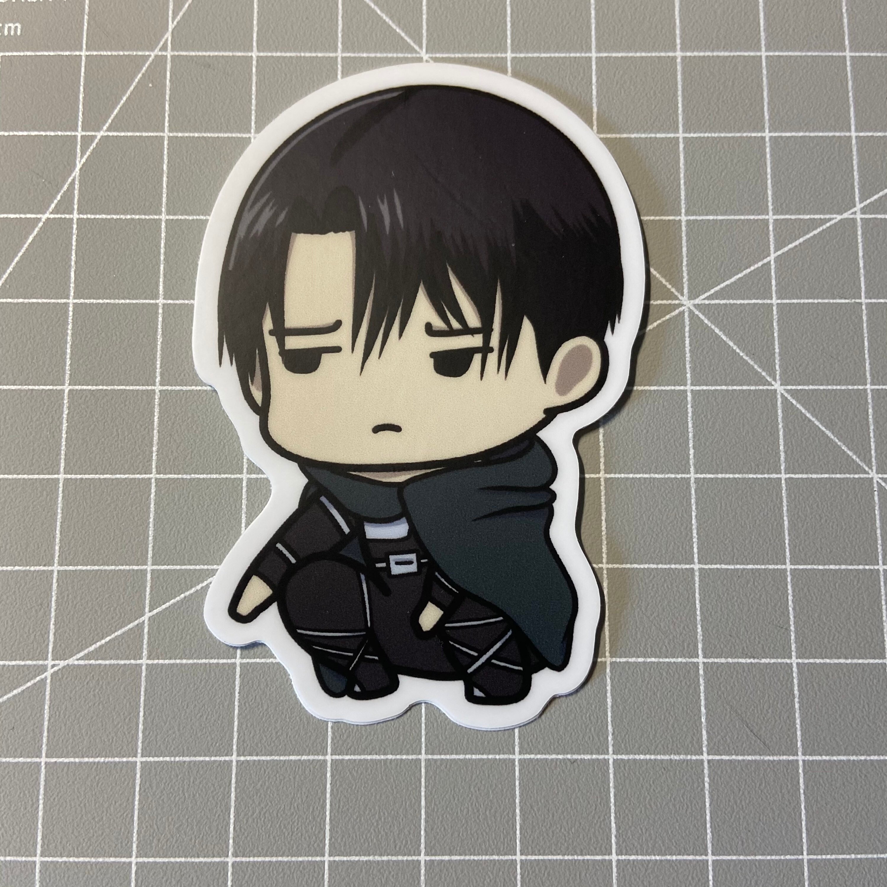 Aot Levi Ackerman Chibi Pegatina Aot Ataque a Titán Levi | Etsy