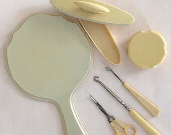 Bakelite Vanity Set - Etsy