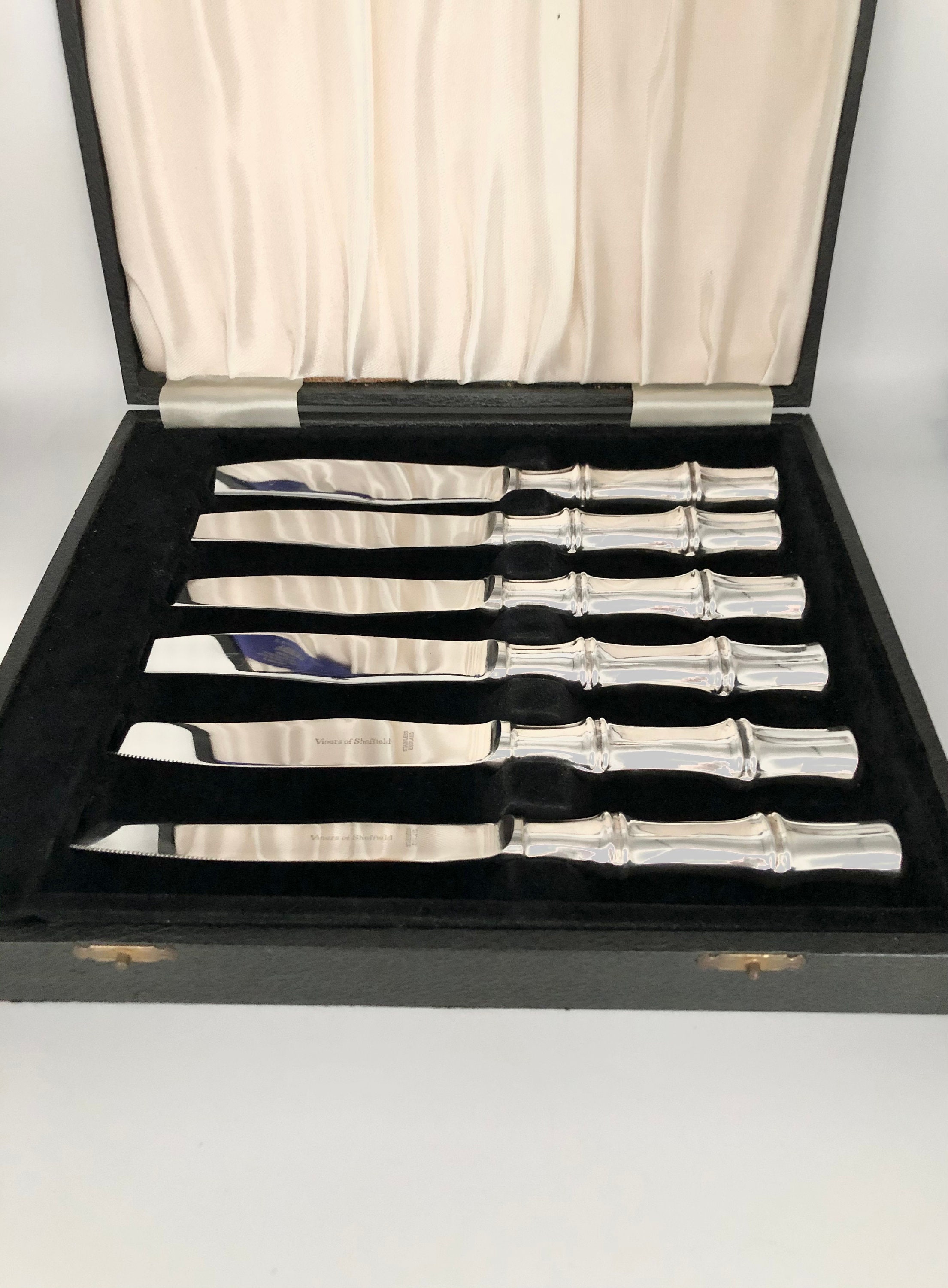 Viners of Sheffield Set of Six Stainless Serrated Knives With - Etsy