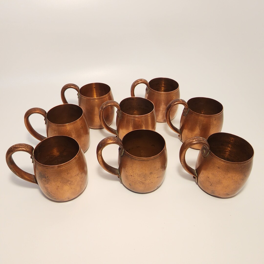 West Bend Aluminum Co. Solid Copper Mugs Set of 8 - Etsy