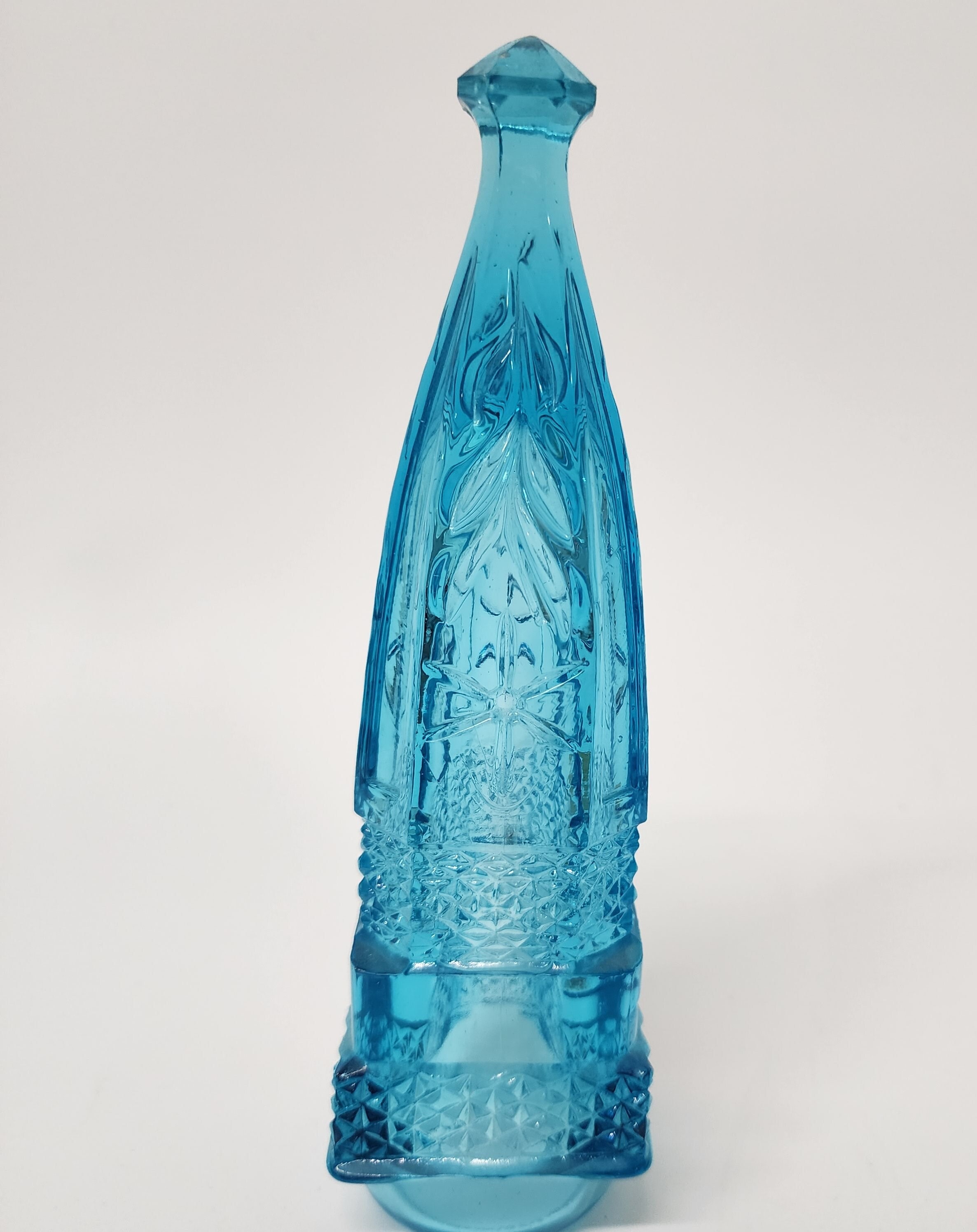 Antique Blue Depression Glass Hearse Car Flower Bud Vase - Etsy