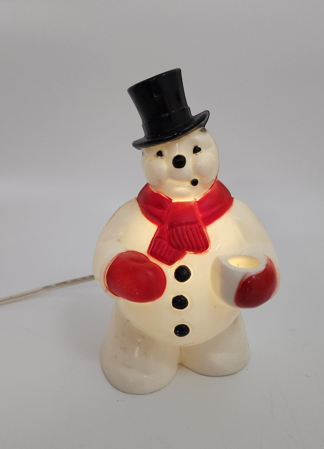 1950's Royalite Blown Plastic Snowman Light. - Etsy