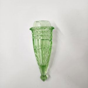 Green Uranium Vaseline Glass Hearse Car Flower Vase - Etsy