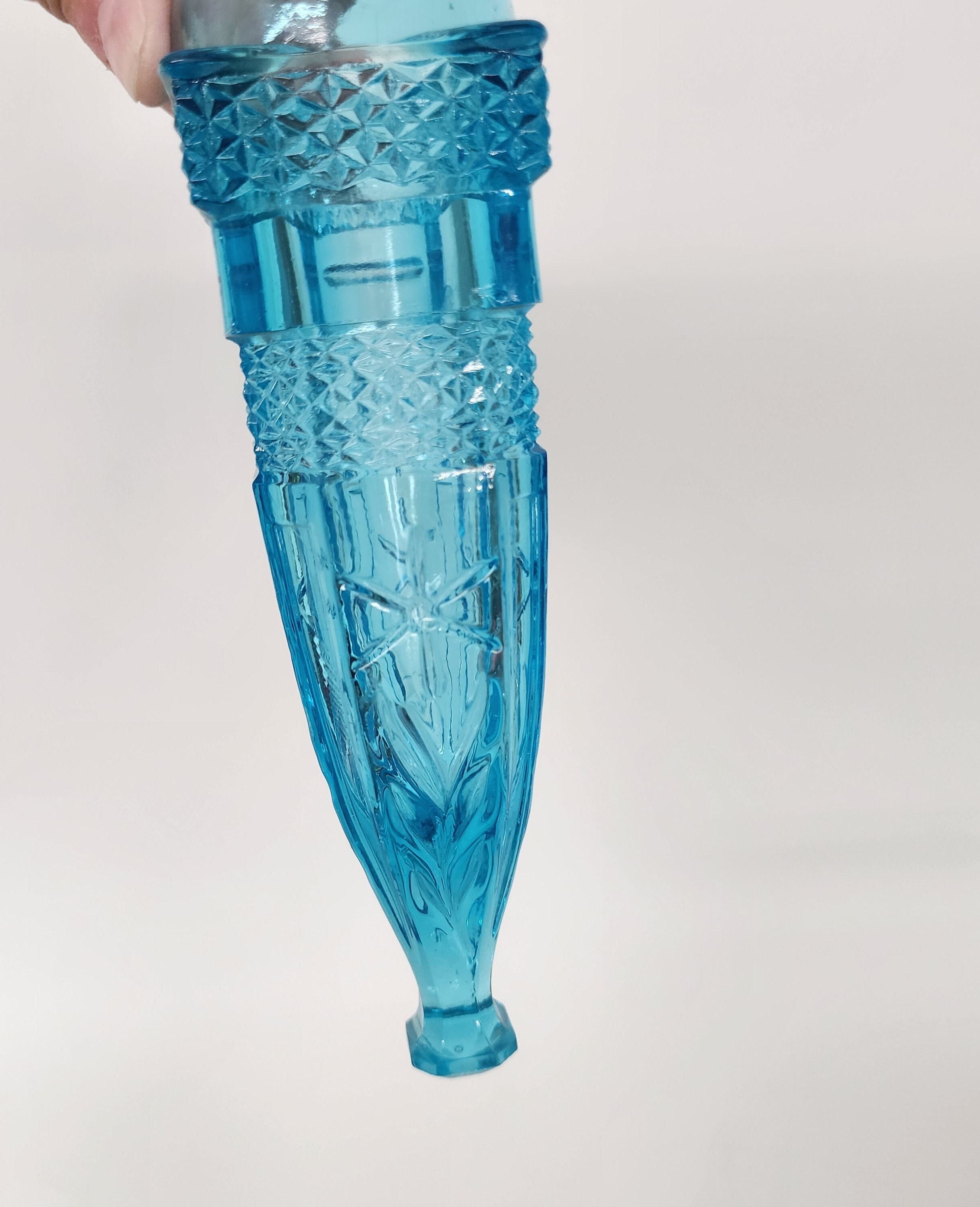 Antique Blue Depression Glass Hearse Car Flower Bud Vase - Etsy