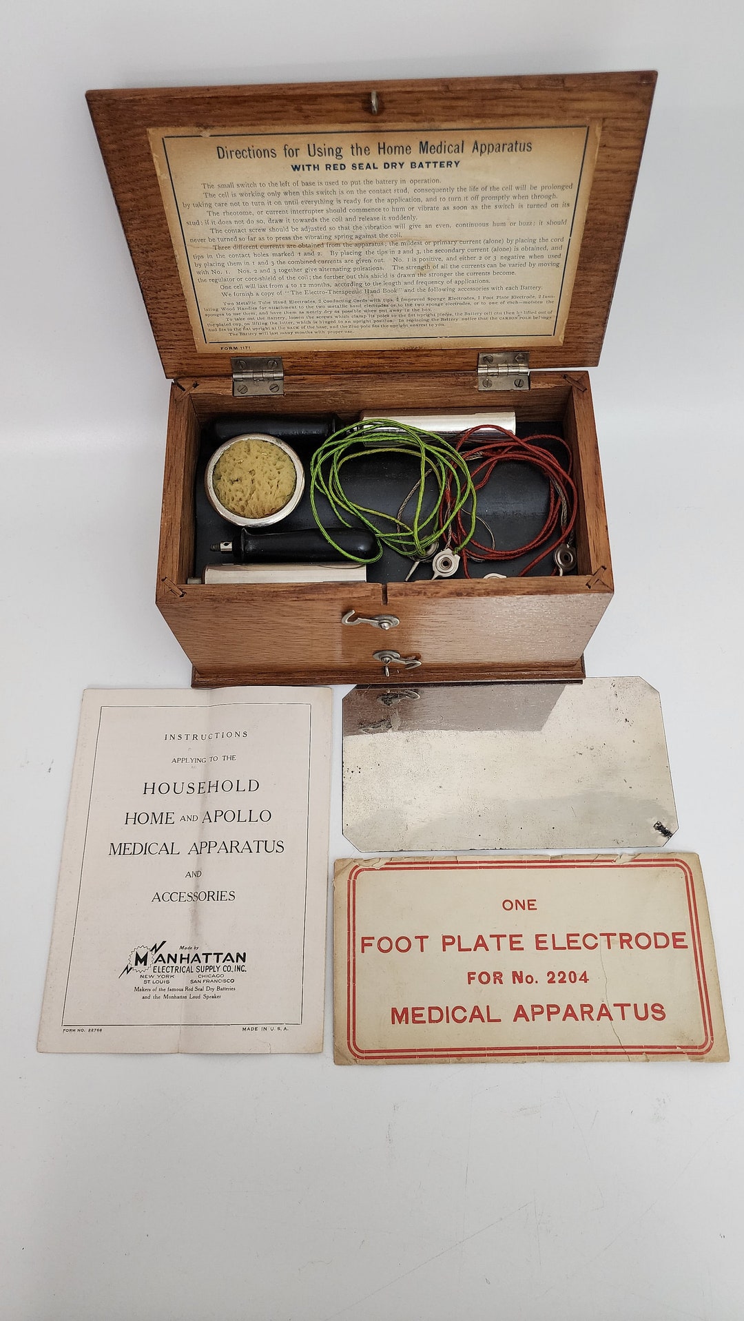 Antique Apollo Home Medical Apparatus Electrode Set - Etsy
