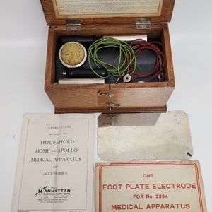 Antique Apollo Home Medical Apparatus Electrode Set - Etsy