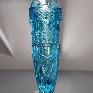 Antique Blue Depression Glass Hearse Car Flower Bud Vase - Etsy