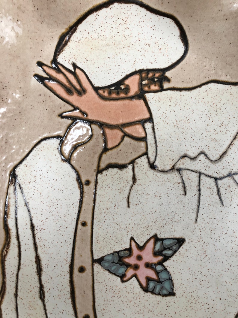 1988 Vintage Barbara Demery Ceramic Square Platter - Etsy