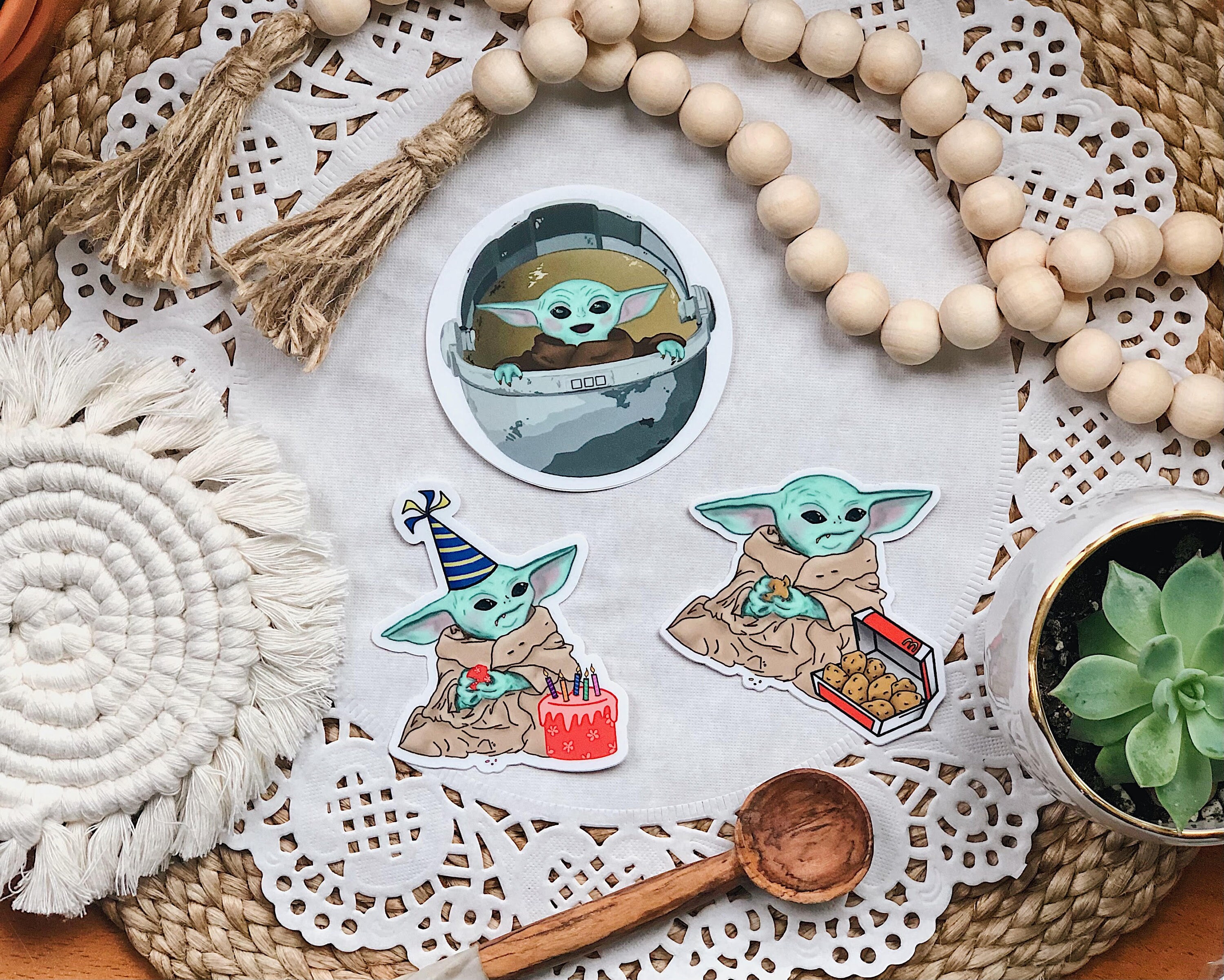 Baby Yoda Chicken Nuggies Sticker | Don’t eat that Grogu sticker | Star ...