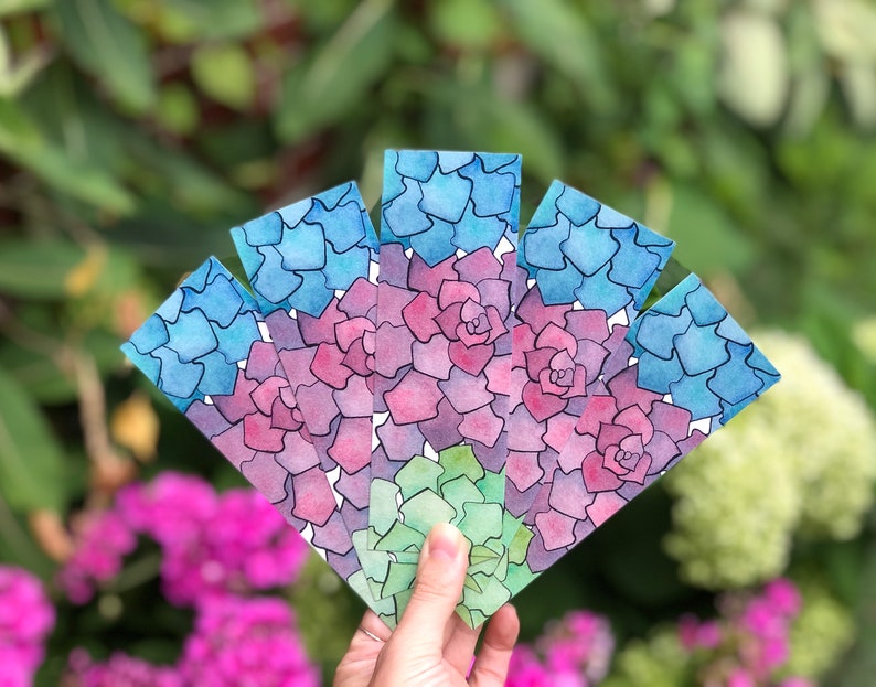 Pink Succulent Plants bookmark Great Gift for book lovers - Etsy.de