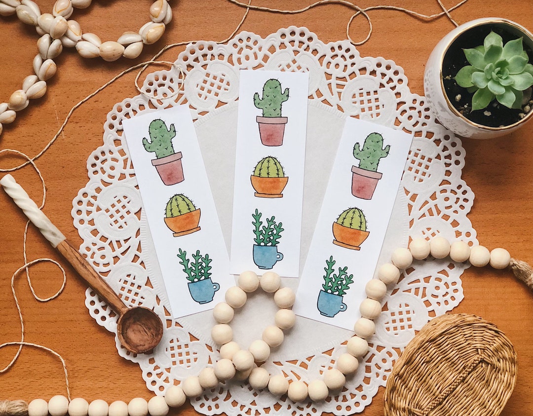 Custom Cactus Bookmark Gift Idea for Book Lovers - Etsy