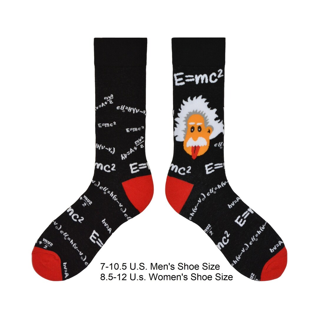 Albert Einstein Unisex Physics Socks - Etsy Canada