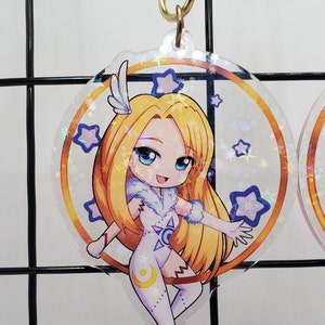 Kaleido Star Sora & Layla 3" Holographic Doubleside Acrylic Charms ...