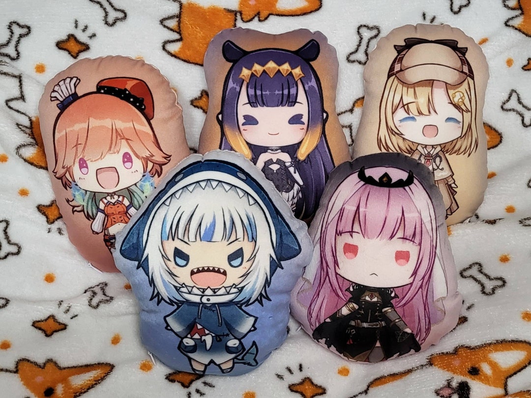 Hololive Myth Pillows - Gawr Gura, Mori Calliope, Takanashi Kiara ...