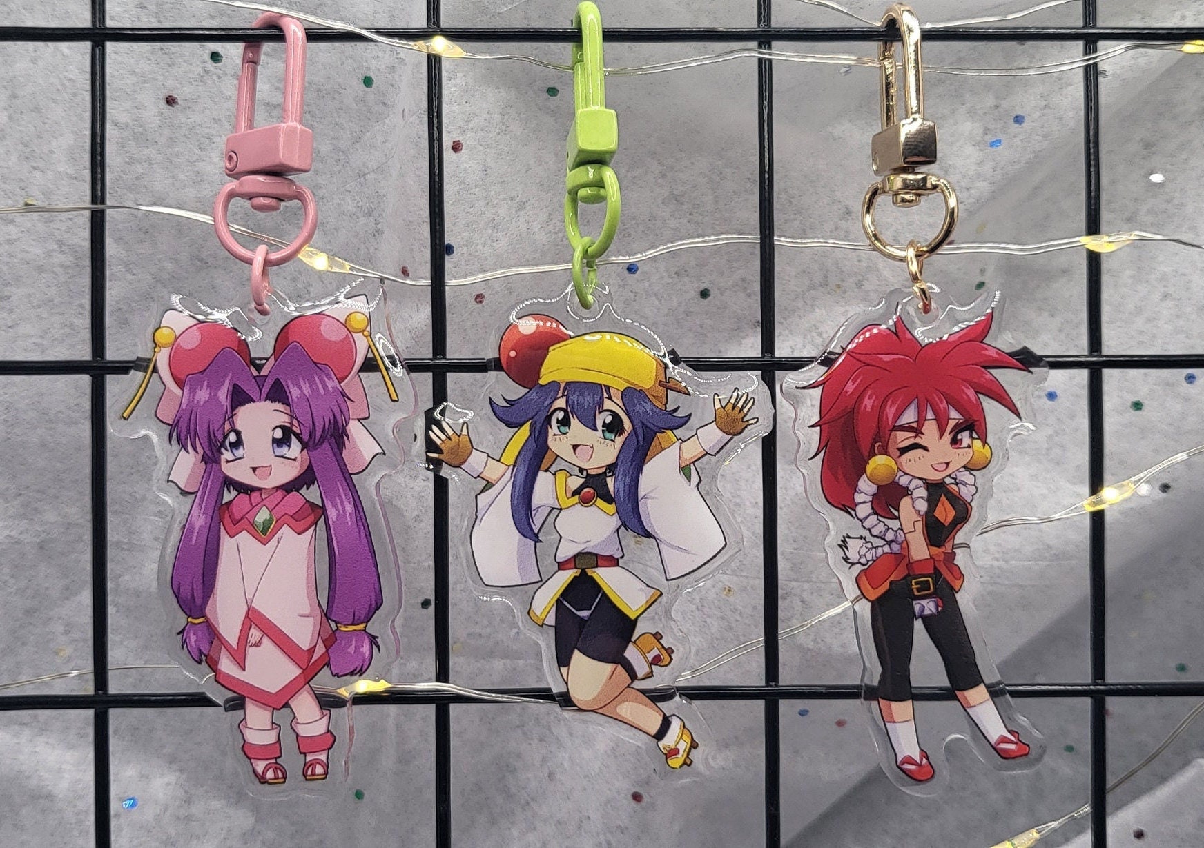 Saber Marionette J 2.5" Double Sided Epoxy Charms Keychains Cherry ...