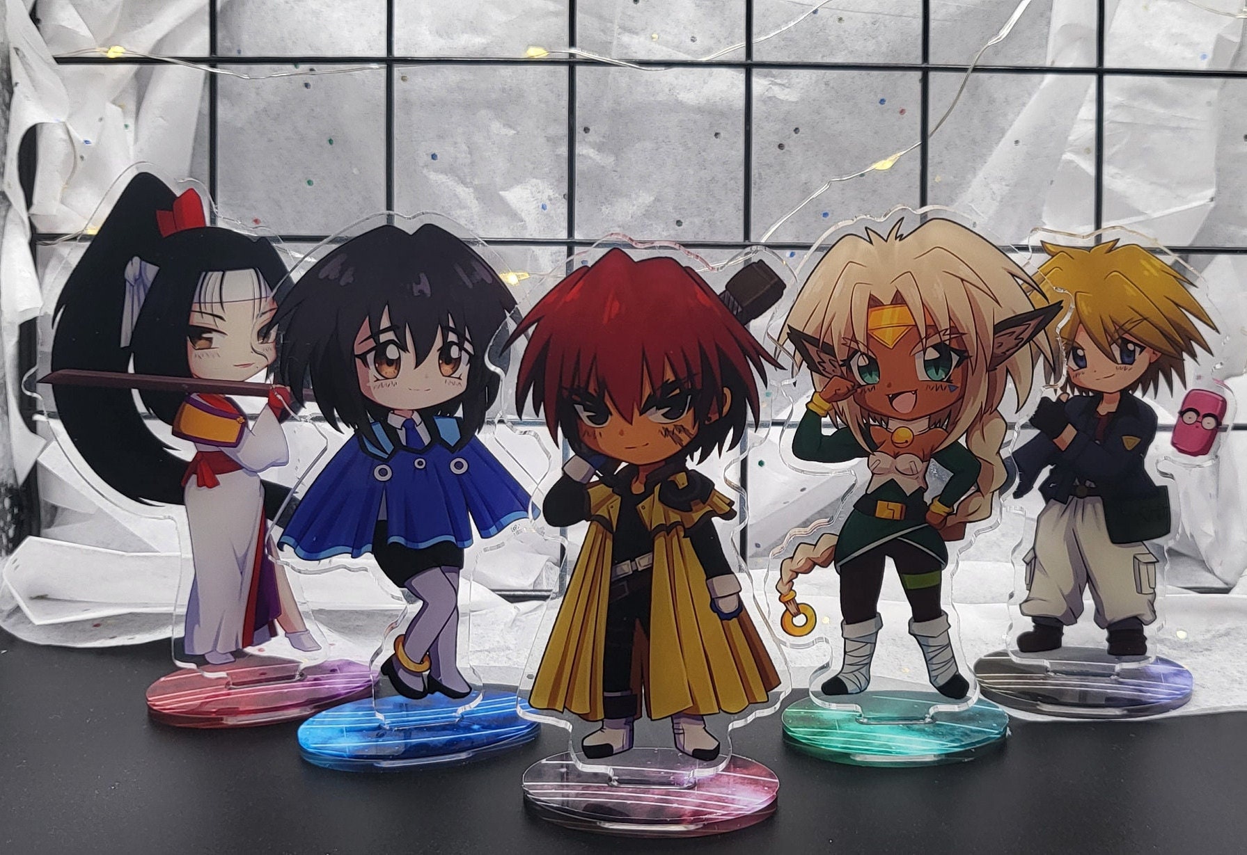 Outlaw Star Standees Double Sided Gene Starwind Aisha - Etsy