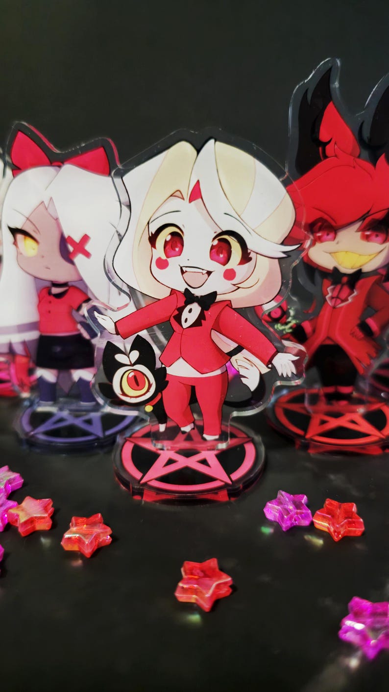 Hazbin Hotel Acylic Anime Chibi Style Standees - Charlie Morningstar ...