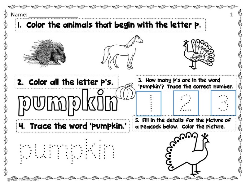 Letter Pp Reading and Writing Activities- Early Literacy, CVC Words ...