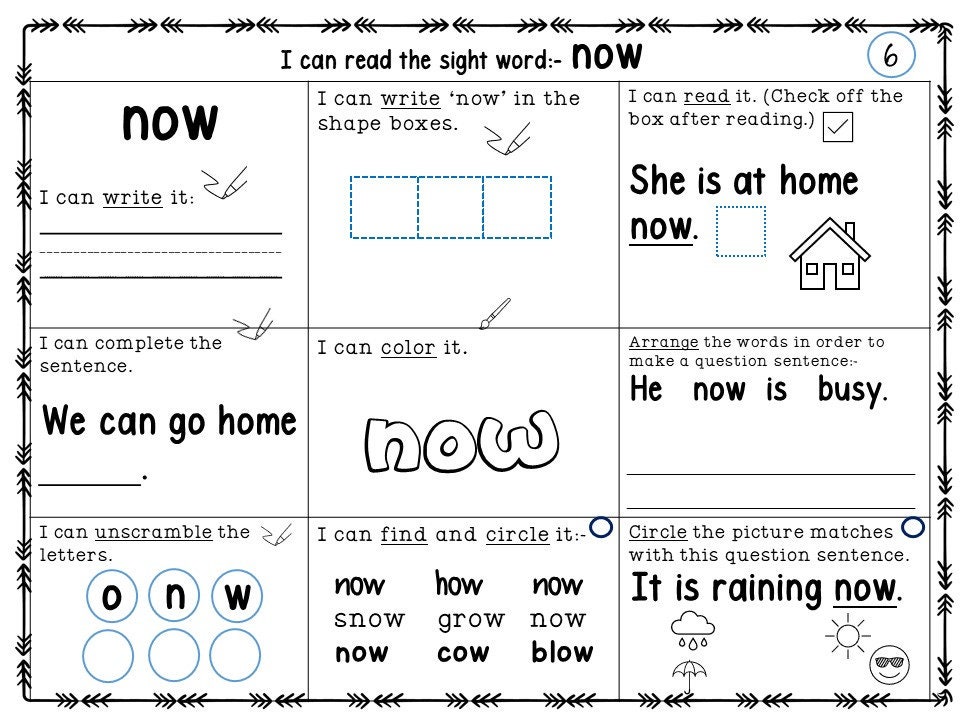 Kindergarten Sight Words Orange/dolch/ Fry List - Etsy