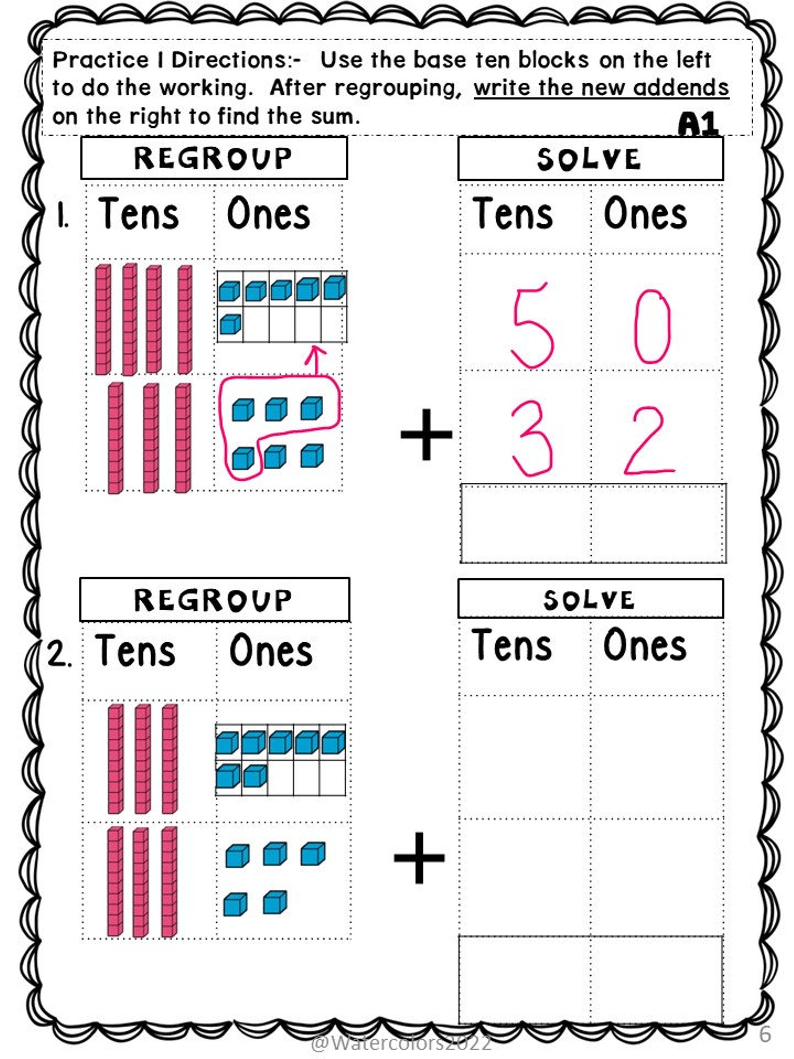 Add 2-digit Numbers With Regrouping! 2. NBT. B5 Worksheets and Anchor ...