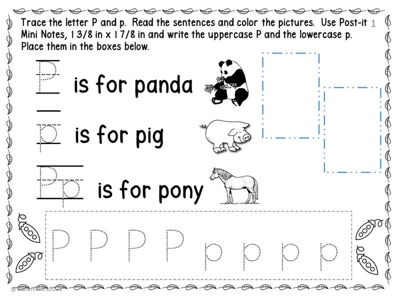 Letter Pp Reading and Writing Activities Early Literacy, CVC Words ...