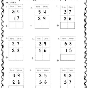 Add 2-digit Numbers With Regrouping! 2. NBT. B5 Worksheets and Anchor ...