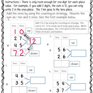 Add 2-digit Numbers With Regrouping! 2. NBT. B5 Worksheets and Anchor ...