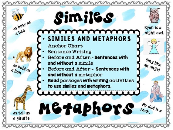 Metaphors For Kids Worksheets