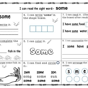 Kindergarten Sight Words Orange/dolch/ Fry List - Etsy