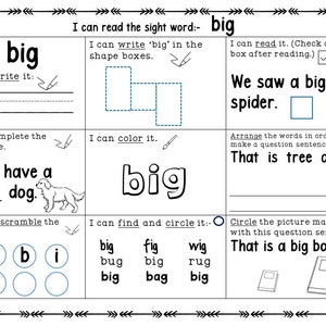 Kindergarten Sight Words Orange/dolch/ Fry List - Etsy